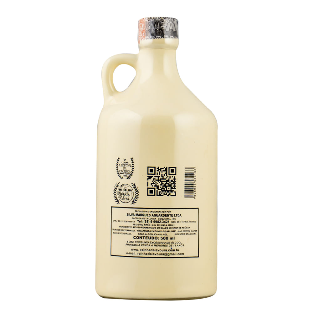 Cachaça Rainha da Lavoura Bálsamo Louça 500ml - Cachaçaria Nacional