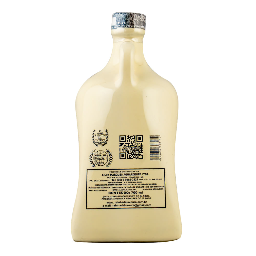 Cachaça Rainha da Lavoura Bálsamo Louça 700ml - Cachaçaria Nacional