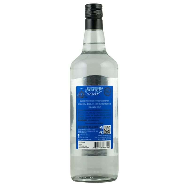 Vodka Antiqua Silver Weber Haus 1000ml - Cachaçaria Nacional