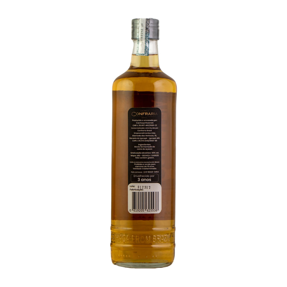 Cachaça Confraria Brasil Carvalho 700ml - Cachaçaria Nacional