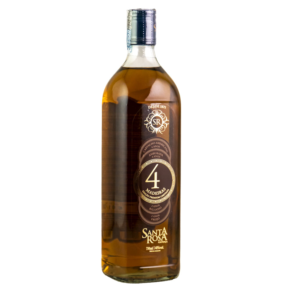 Cachaça Santa Rosa 4 Madeiras Edição Premium Limitada 750ml ...